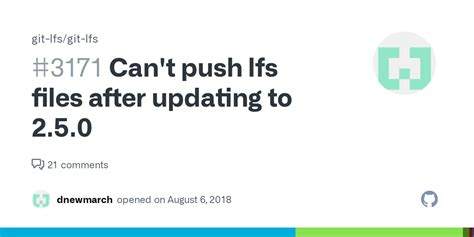 Cant Push Lfs Files After Updating To 250 · Issue 3171 · Git Lfs