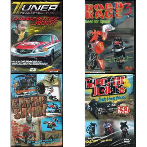 Auto Truck Cycle Extreme Stunts Crashes Pack Dvd Bundle Tuner