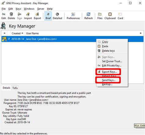 Openpgp Key Generation Using Gpa Nitrokey Documentation