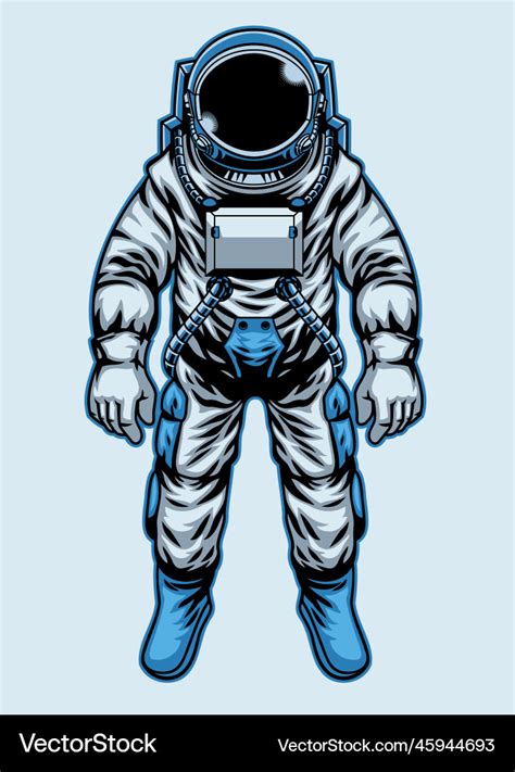 Astronaut In Space Suit Royalty Free Vector Image