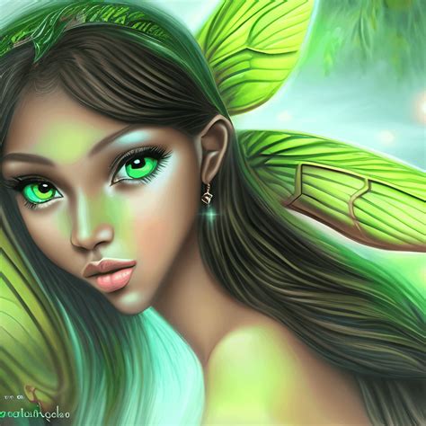Beautiful Dark Skinned Green Eyes Graphic · Creative Fabrica