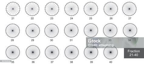 흰색 배경 벡터 일러스트 레이 션에 대 한 교육에 대 한 분수 원형 클립 아트 곡선에 대한 스톡 벡터 아트 및 기타 이미지