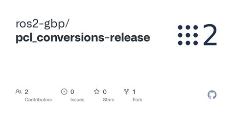 Github Ros Gbp Pcl Conversions Release