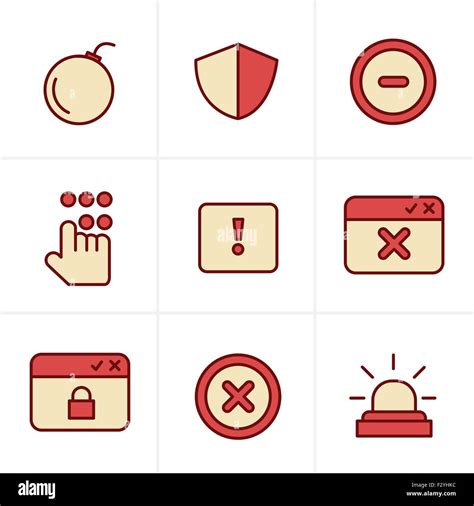 Icons Style Security Icons Stock Vector Image And Art Alamy