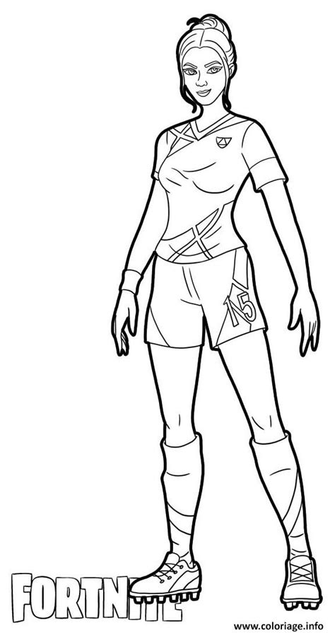 Coloriage Poised Playmaker Skin From Fortnite JeColorie
