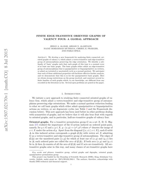 Pdf Finite Edge Transitive Oriented Graphs Of Valency Four A Global