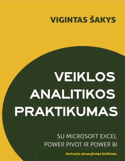 Veiklos Analitikos Praktikumas Su MICROSOFT EXCEL POWER PIVOT Ir POWER
