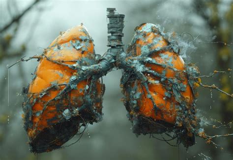 Premium Photo Floating Lungs Suspended In Air