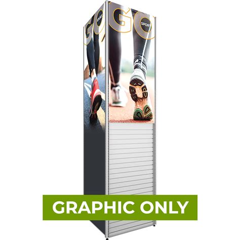 Graphic Only Modify Illuminated Four Sided Stand With Two Slatwall Panels 39w X 144h