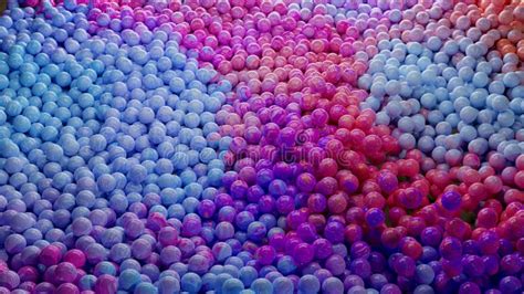 Abstract Animation Of Dynamic Moving Balls Gradient Color Rainbow Hue Particle Pastel Colors