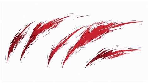 Red Claw Marks Three Scratches Danger Symbol Premium Ai Generated Vector