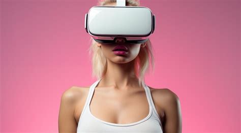 Premium Photo A Woman Wearing A Virtual Reality Glasses