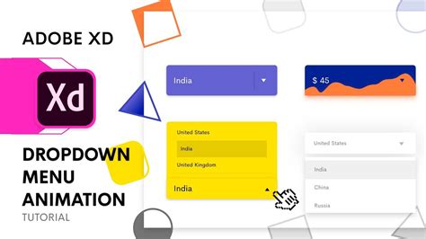 Dropdown Menu Animation In Adobe Xd Auto Animate Tutorial Design Weekly Youtube