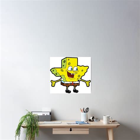 Spongebob Texas Poster By Dvnxl Redbubble