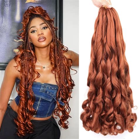 Spiral Curls Braiding Hair 24inch Synthetic French Curls Crochet Braids