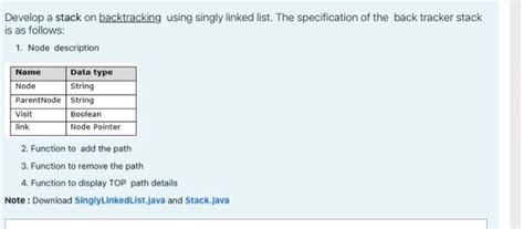 Develop A Stack On Backtracking Using Singly Linked