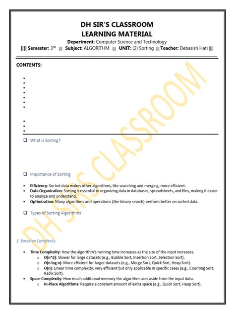 Learning Materials Algorithm Unit2 Modified Pdf Computer Data Storage Time Complexity