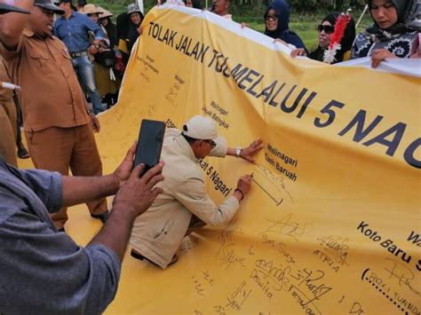 Rentetan Peristiwa Penolakan Trase Tol Di 5 Nagari Di Limapuluh Kota