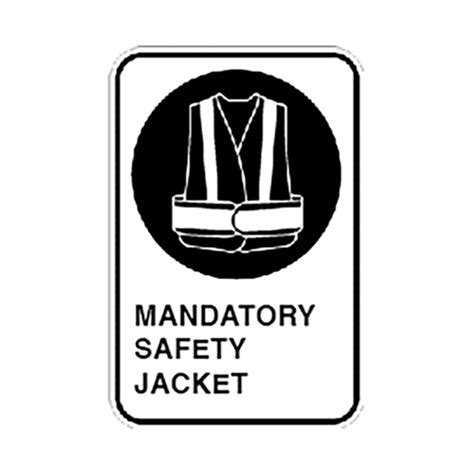 Poster Mandatory Safety Jacket Aluminum 0064 Engineer Vinyl Uv