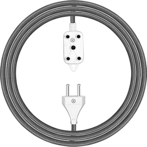 Klick Gadgets With Kg Logo 2 Pin And 3 Pin Multipurpose Male To Female Expandable Electric Wire