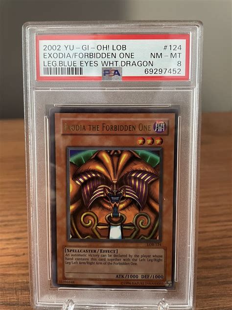 Exodia The Forbidden One Yugioh Card 2002 LOB PSA 8 Values MAVIN