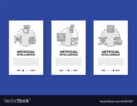Artificial Intelligence Mobile App Screens Vector Image