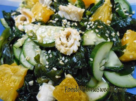 Food Home Sweet Home Nutritious Korean Miyeok Ojingeo Salad Seaweed