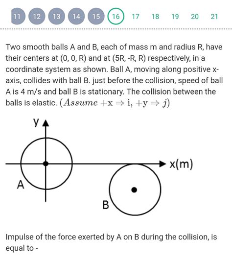 12 13 14 15 16 17 18 19 20 21 Two Smooth Balls A And B Each Of Mass