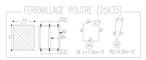 2d Design Of Beam Reinforcement Details In Autocad Drawing Dwg File
