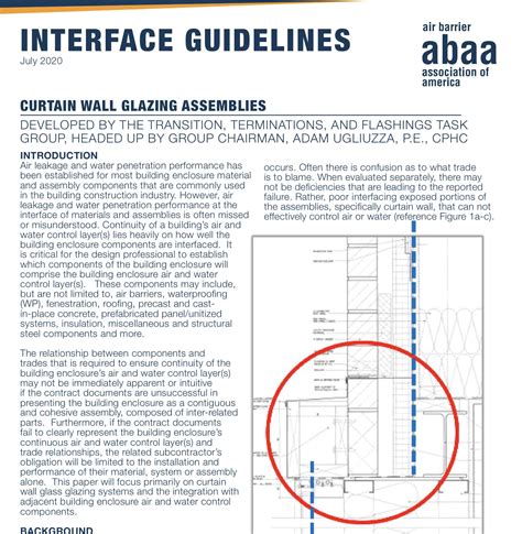 Interface Guidelines For Curtainwall Construction Documents And Templates