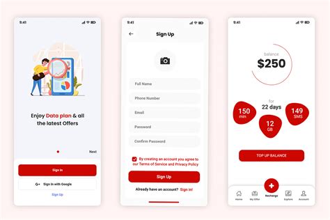 Telecom Operator 6 Page Design Behance