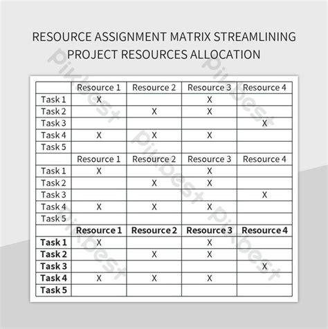 Resource Assignment Matrix Streamlining Project Resources Allocation Excel Template Free