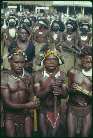 Mount Hagen Show Huli Dancers Library Digital Collections Uc San