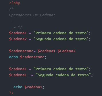 Tipos de operadores y su uso en PHP Aritméticos comparación y cadena