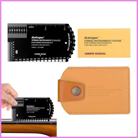 กีตาร์ Action Gauge Luthier เครื่องมือวัดความสูง Smooth Fret ไม้บรรทัด Professional กีตาร์ซ่อม