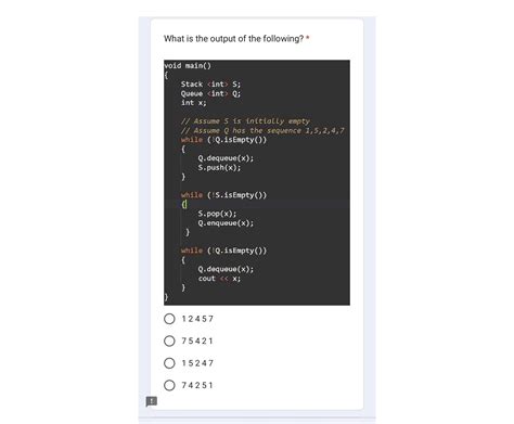 Solved What Is The Output Of The Following Void