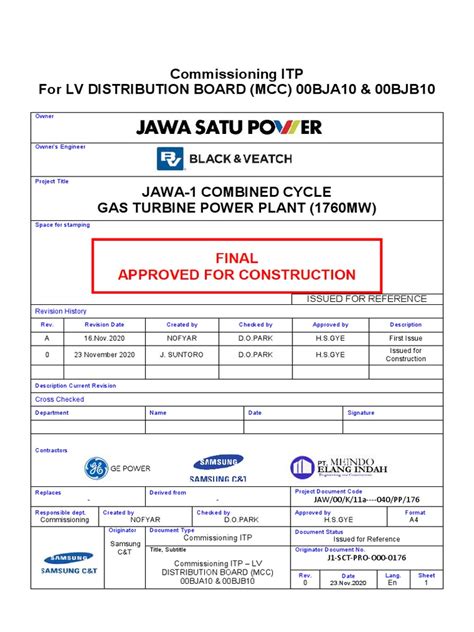 Jaw 00 K 11a 040 Pp 176 Commissioning Itp Lv Distribution