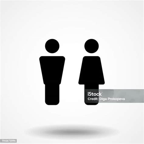 벡터 남자와 여자 아이콘 화장실 사인 화장실 미니 멀 스타일 픽토그램 남자에 대한 스톡 벡터 아트 및 기타 이미지 남자