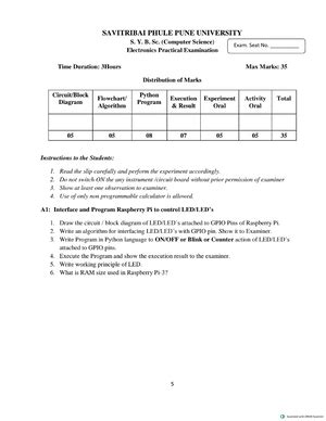 TYBSc CS WT II DA Practical Slips T Y B CS Sem VI Pattern UniversityPractical