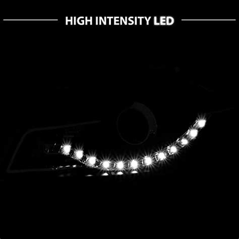 Amerilite Black Projector Headlights R Led Style For Audi A Passenger And Driver Side