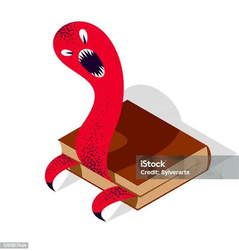 페이지 벡터 일러스트 3d 아이소메트릭 문학 개념 스릴 넘치는 독서 개념에서 나오는 소름 끼치는 생물 괴물공포 소설 책 공포 무서움에 대한 스톡 벡터 아트 및 기타 이미지