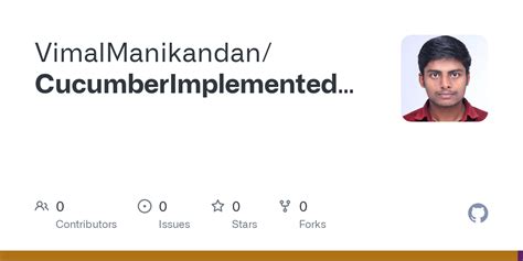 GitHub VimalManikandan CucumberImplemented BackendCode