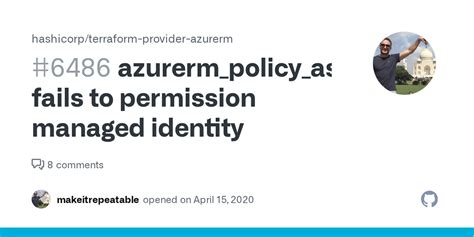 Azurermpolicyassignment Fails To Permission Managed Identity · Issue
