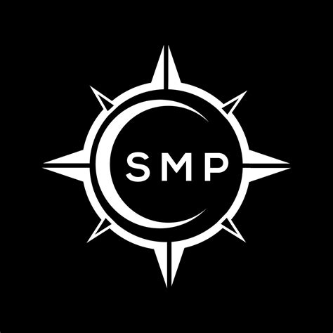 Smp Abstract Technology Circle Setting Logo Design On Black Background