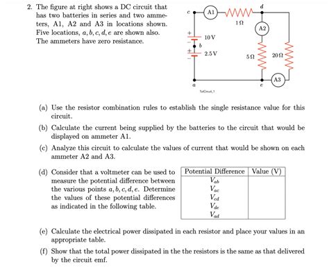 Solved The Figure At Right Shows A Dc Circuit Thathas Two Chegg Com
