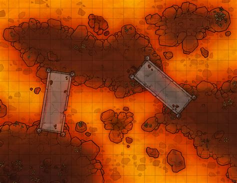 Crumbling Lava Path R Battlemaps