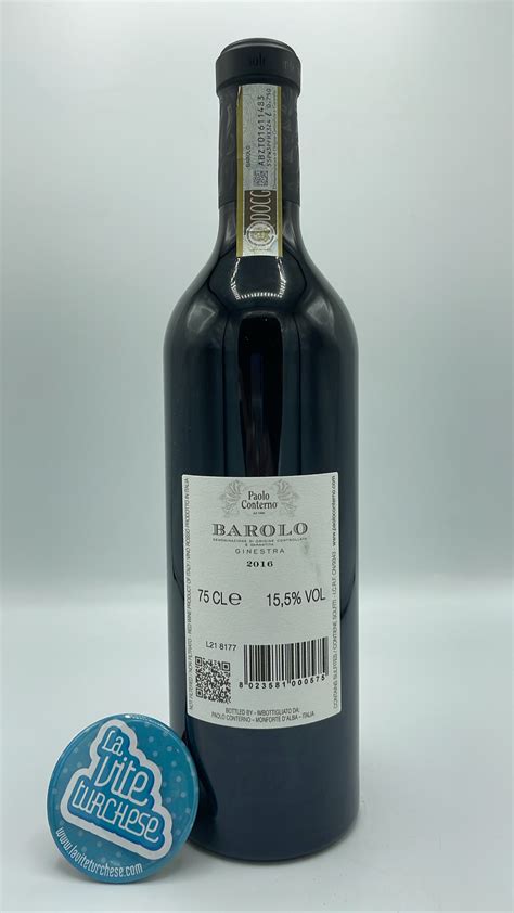 Paolo Conterno Barolo Ginestra 2016 La Vite Turchese