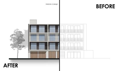Render Architectural Plan Elevation Section In Photoshop By