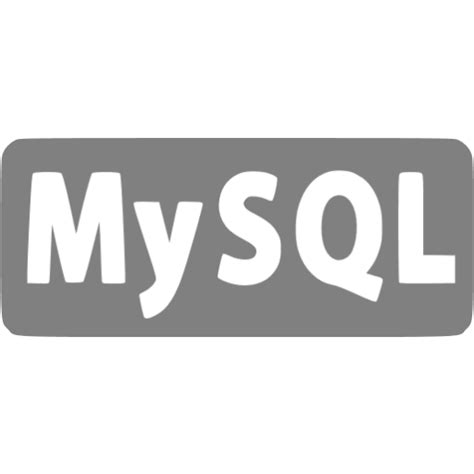 Gray Mysql Icon Free Gray Database Icons