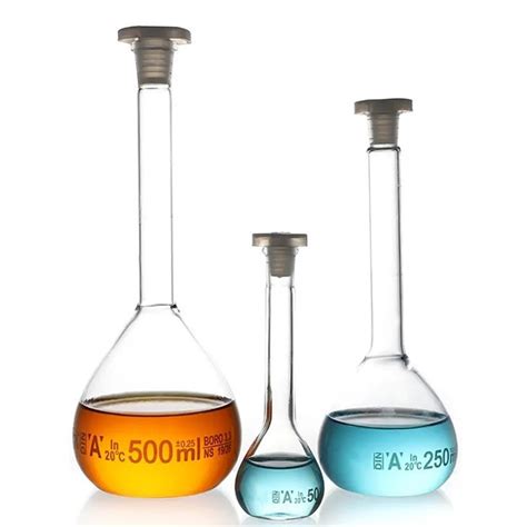 China Customized Laboratory 3 3 Boro 100ml 250ml 500ml Class A Glass Volumetric Flask With
